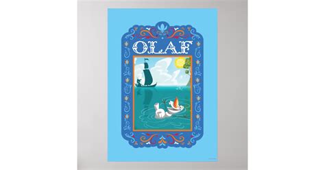 Olaf Floating In The Water Poster Zazzle