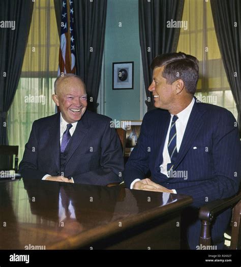 Photograph Of Ex Us President Dwight D Eisenhower And Us President