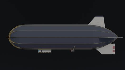 Cartoon Steampunk Dirigible Polygonal Style 3d Model By Tykryk