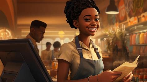 Premium Ai Image Woman Shop Assistant