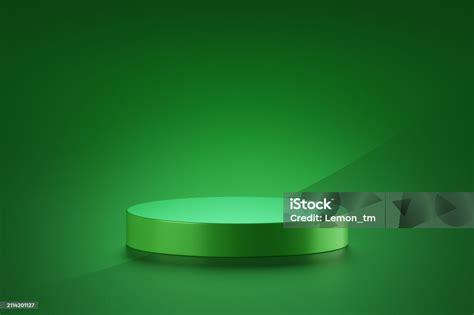 빈 받침대 무대 디스플레이 모형 장면 플랫폼 스탠드 또는 현대 화장품 쇼 광고 빈 스튜디오 자연 전시 배경이 있는 최소 녹색 연단 제품 프레젠테이션 3d 배경 0명에 대한