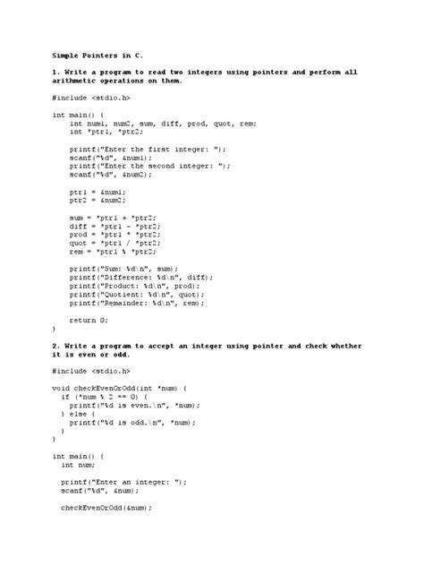Set A C Program Solutions Pdf