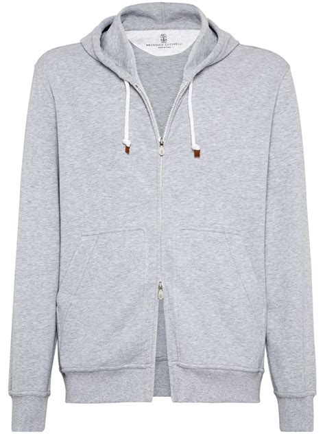Brunello Cucinelli 브루넬로 쿠치넬리 후드 집업 그레이 Farfetch Kr
