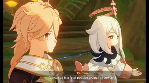 Paimon Talks In Low Pitch Voice Jp Dub Youtube