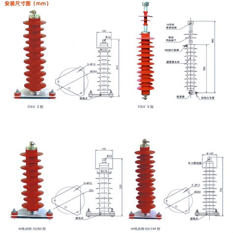户外交流避雷器ac10kv17kv硅橡胶50kv不带间隙yh10ws 1750 阿里巴巴