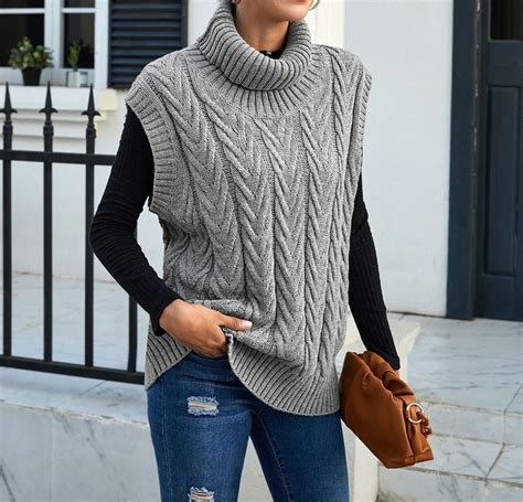 Модные стильные эффектные Подборка вязаных жилетов и безрукавок Жилет наряды Жилет Модные