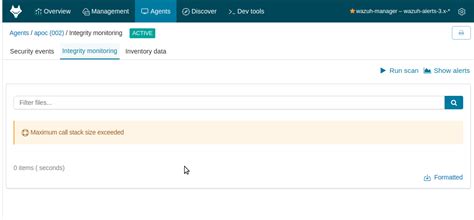 Wazuh FIM Show Files Timeout When Monitor Lost Of Files Issue