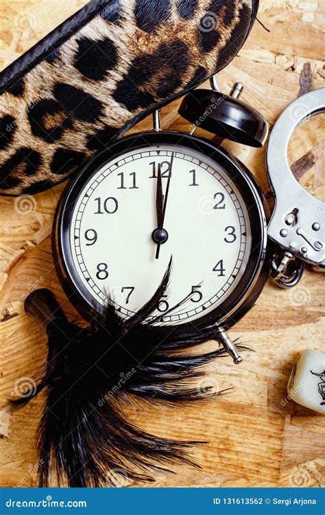 Sex Time Concept Black Alarm Clock Stock Photo Image Of Erotica Life