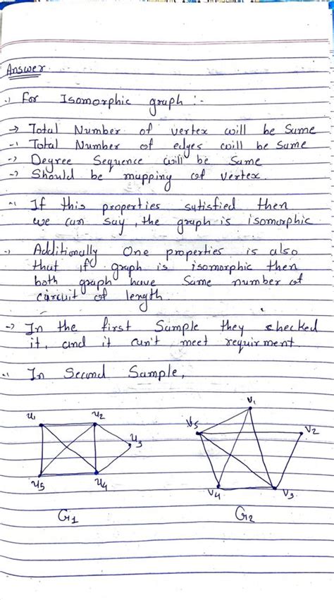 Solved This Is Determine Isomorphic By Check Invariant Why In The