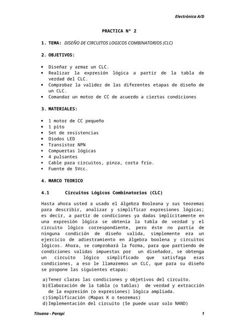 Docx Circuitos Lógicos Combinatorios Dokumen Tips