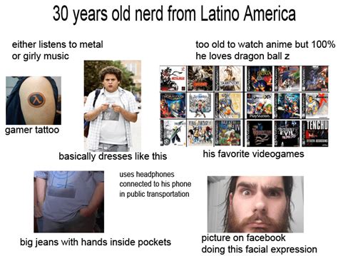 30 Years Old Nerd From Latinoamerica Starter Pack R Starterpacks
