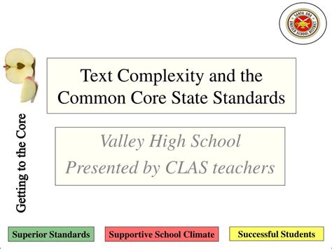 Ppt Text Complexity And The Common Core State Standards Powerpoint Presentation Id 2726587