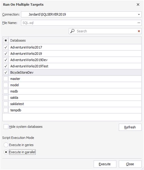 Automation Of Script Execution Across Multiple Databases Devart Blog