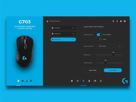 Logitech Gaming Software Concept Desktop And Tablet Ui Design