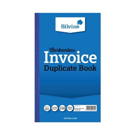 Silvine Carbonless Duplicate Invoice Book 210x127mm Pack Of 6 711 T 711 T 5011566425652
