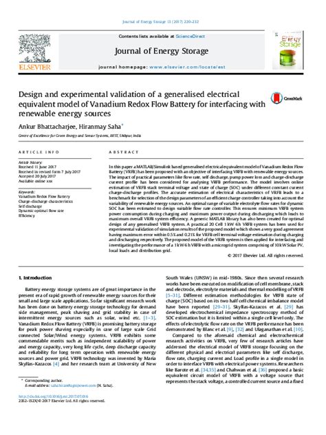 Pdf Design And Experimental Validation Of A Generalised Electrical Equivalent Model Of