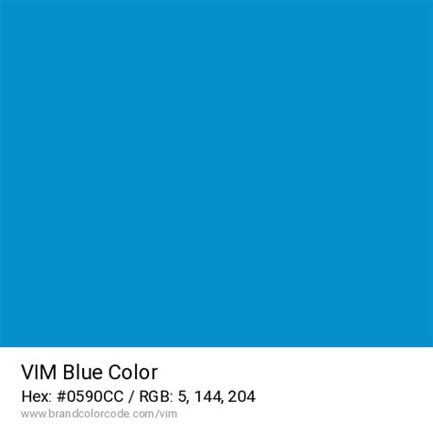 vim brand color codes