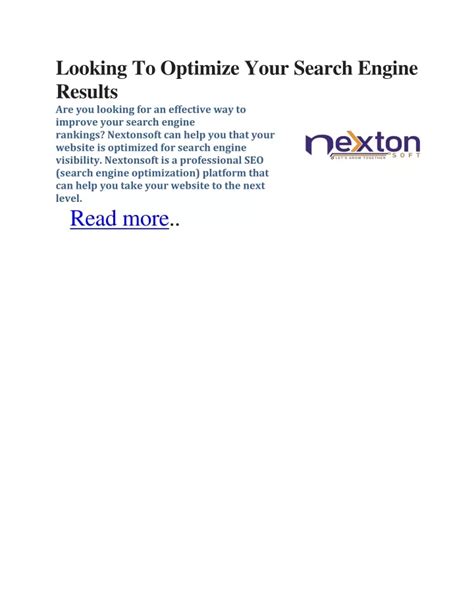 Ppt Looking To Optimize Your Search Engine Results Powerpoint