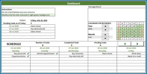 Free Printable Task Management Excel Template