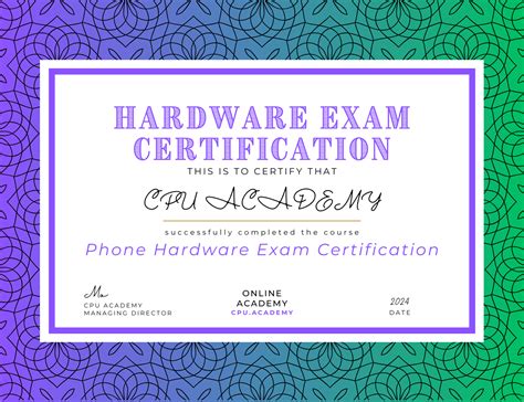 Certification Exam Hardware And Screen Repairing Phone Courses Cpu