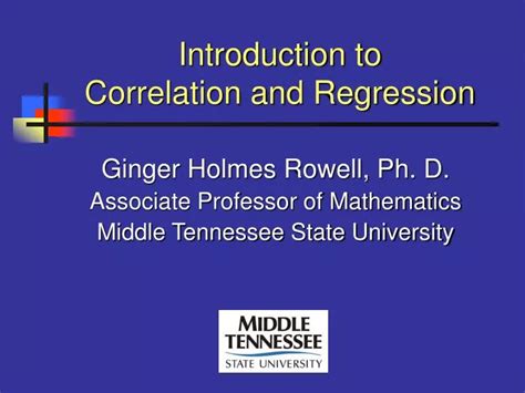 PPT Introduction To Correlation And Regression PowerPoint Presentation ID 3722427