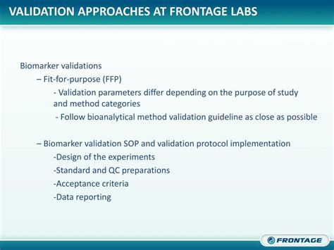 Ppt Biomarker Development And Validation Practices And Experiences