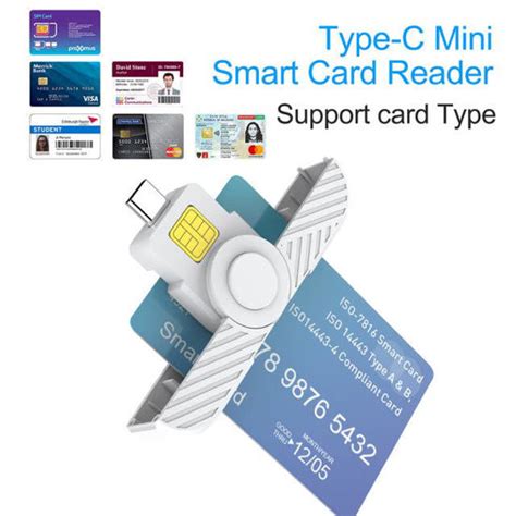 GetUSCart Type C CAC Reader DOD Military USB C Common Access CAC Card Reader USB Smartfold