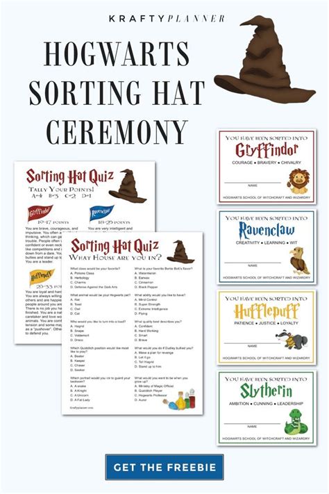 Free Hogwarts Sorting Hat Ceremony Artofit