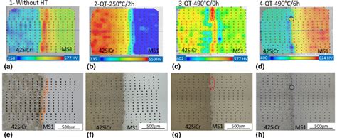 Hardness Map A D And Corresponding Layout Of Imprints E H On