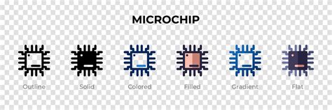 Microchip Icon In Different Style Microchip Vector Icons Designed In