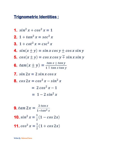Trignometry And Hyperbolic قوانين ال Pdf Calculus Metric Geometry