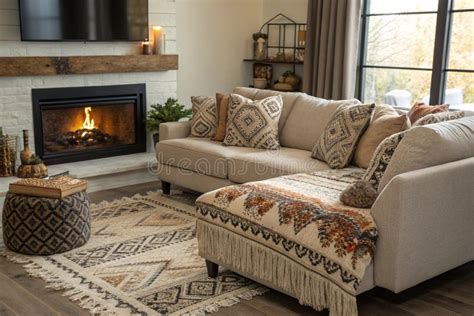 Modern Sofa And Boho Design Details Stock Illustration Illustration Of Home Room 375141189