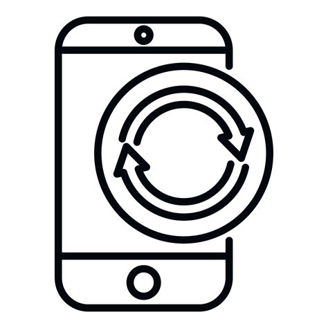 Phone Data Backup Icon Outline Vector Computer Storage 17326239 Vector Art At Vecteezy