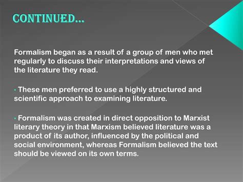 Ppt Formalism Powerpoint Presentation Free Download Id 2457222