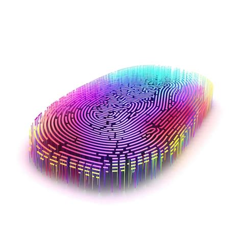 Premium AI Image Holographic Digital Fingerprint Cyber Security