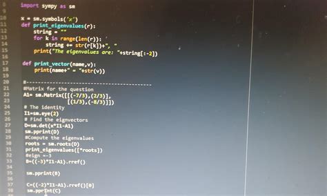 Solved A Compute Its Eigenvalues B Use Python To Plot The