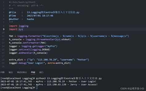 python的logging模块 python logging csdn博客