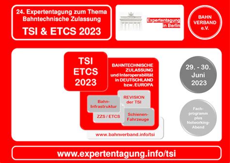 Tsi And Etcs 2023 Bahnverband E V Railway Association