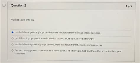 solved question 21 ﻿ptsmarket segments arerelatively