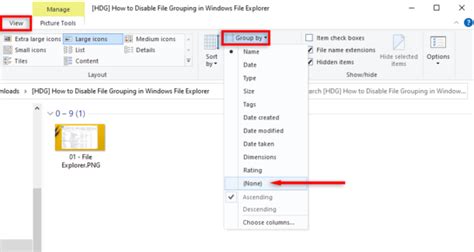 How To Enable Or Turn Off Grouping In Windows File Explorer