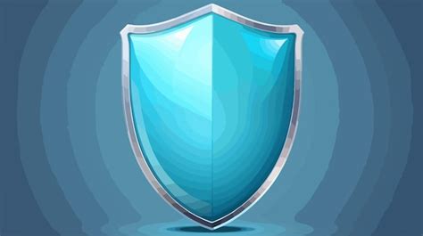 A Blue Shield With A Blue Shield On A Blue Background Vector Art