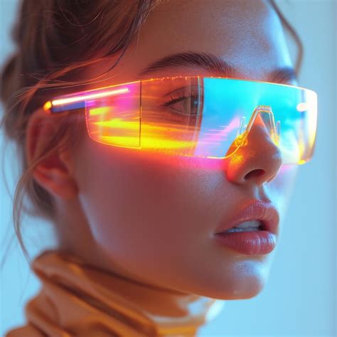 Premium Photo Woman Wearing Mirrored Sunglasses