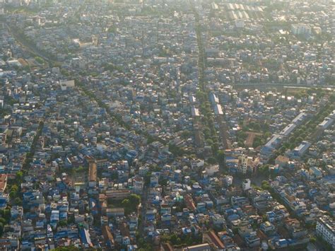 Premium Photo | Aerial view of nam dinh city with many houses buildings ...