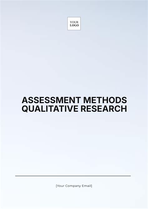 Free Assessment Methods Qualitative Research Template To Edit Online