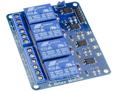 modulo rele 4 canales arduino raspberry microcontrolado cuotas sin