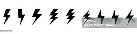 번개 전기 아이콘입니다 볼트 원 기호입니다 전원 충전 에너지 표시 벡터 일러스트레이션 개념에 대한 스톡 벡터 아트 및 기타 이미지 Istock