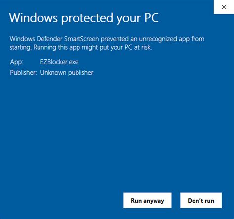 Blocked By Windows Defender Smartscreen · Issue 157 · Xerodayspotify Ad Blocker · Github