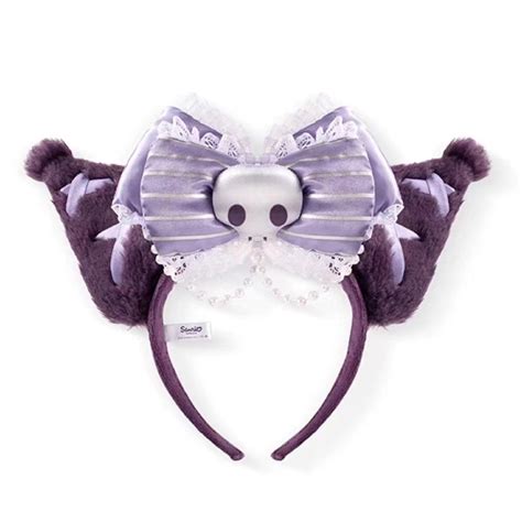 카와이 산리오스 애니메이션 퍼플 다크 시리즈 쿠로미 플러시 헤어 밴드 만화 머리띠 헤어 클립 3d 소녀 파티 헤어 액세서리 선물 위시버킷