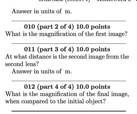 Solved 009 Part 1 Of 4 100 Points An Object Is Placed 10