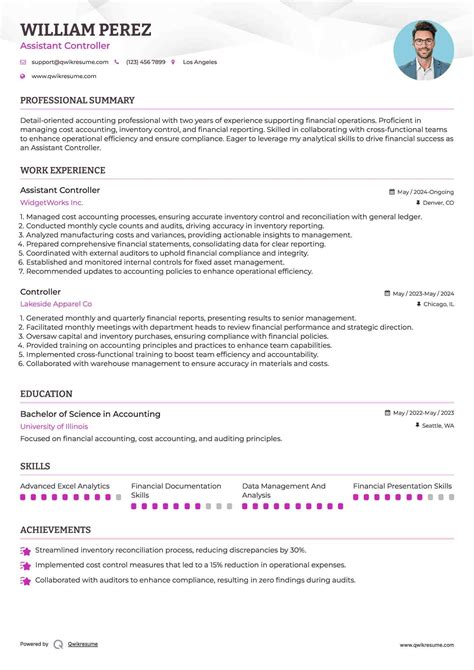 Controller Resume Examples